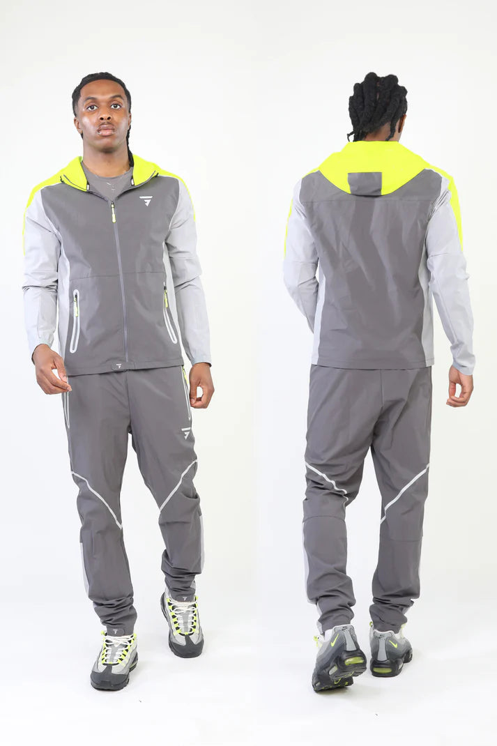 Griid Reflect TRACKSUIT dark grey / light grey / volt