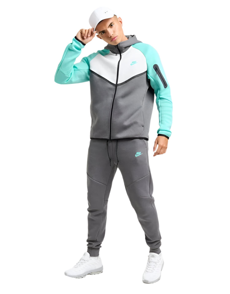 nike tech fleece tracksuit - Iron Grey/Photon Dust/Tropical Twist